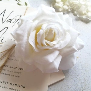 Pink Rose Hair Flower Prom Pink Rose Hair Flower Velvet Touch Rose Hair ...