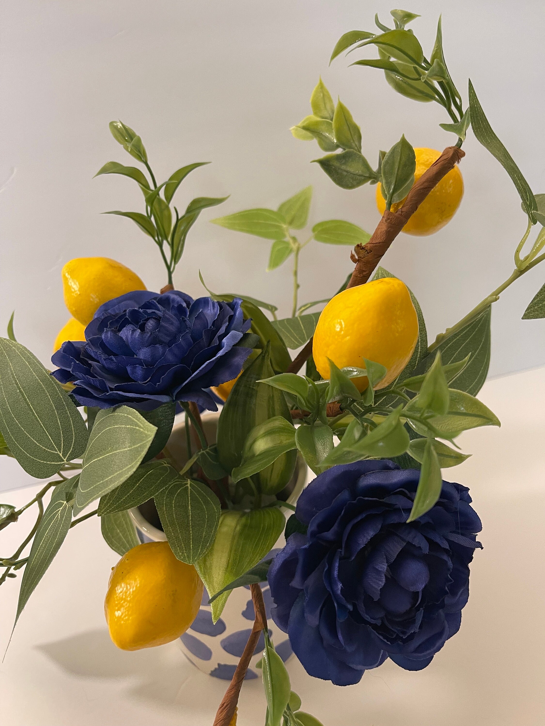 Lemon Flower Arrangement, Lemon Faux Floral Gift, Mothers Day Flowers ...