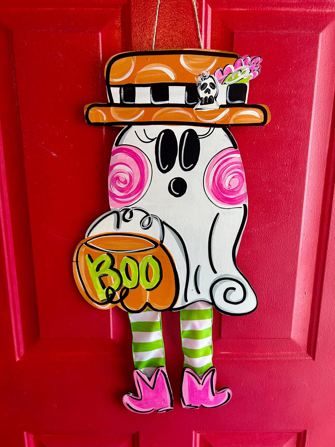 Country Singin’ Ghost Gal Door Hanger | Halloween Door Sign | Spooky ...