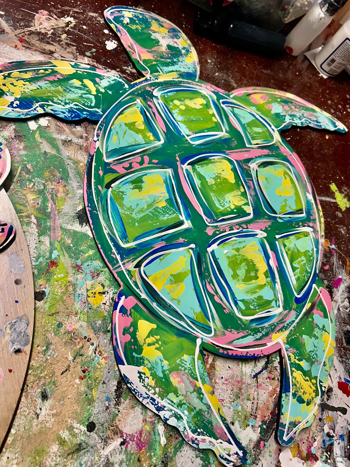 Funky Sea Turtle Door Hanger - Etsy