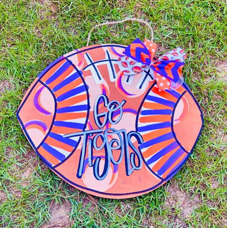 Football Door Hanger | Fall Door Decor | Sport Door Sign - Etsy