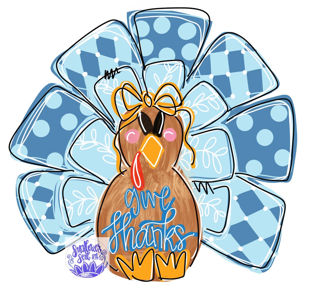 Turkey Door Hanger | Thanksgiving Door Sign | Give Thanks Door Decor - Etsy