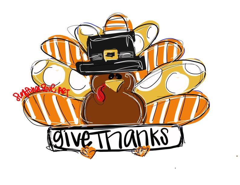 Give Thanks Turkey With Banner Door Hanger | Thanksgiving Door Decor ...