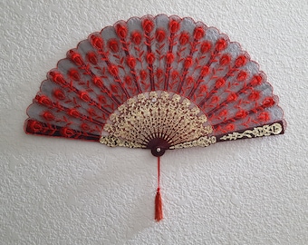 Vintage hand fan | Etsy