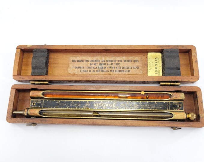 Locomotive Visgage Viscometer Louis Eitzen Viscosity Comparator W Case ...