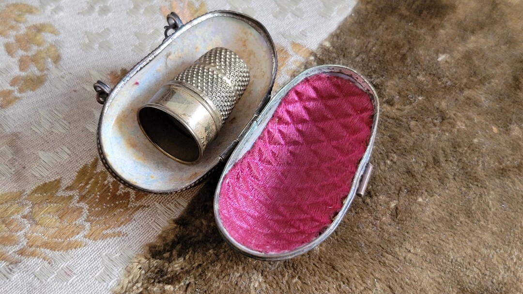 19th Century Shell Thimble Holder With Brass Thimble - Etsy