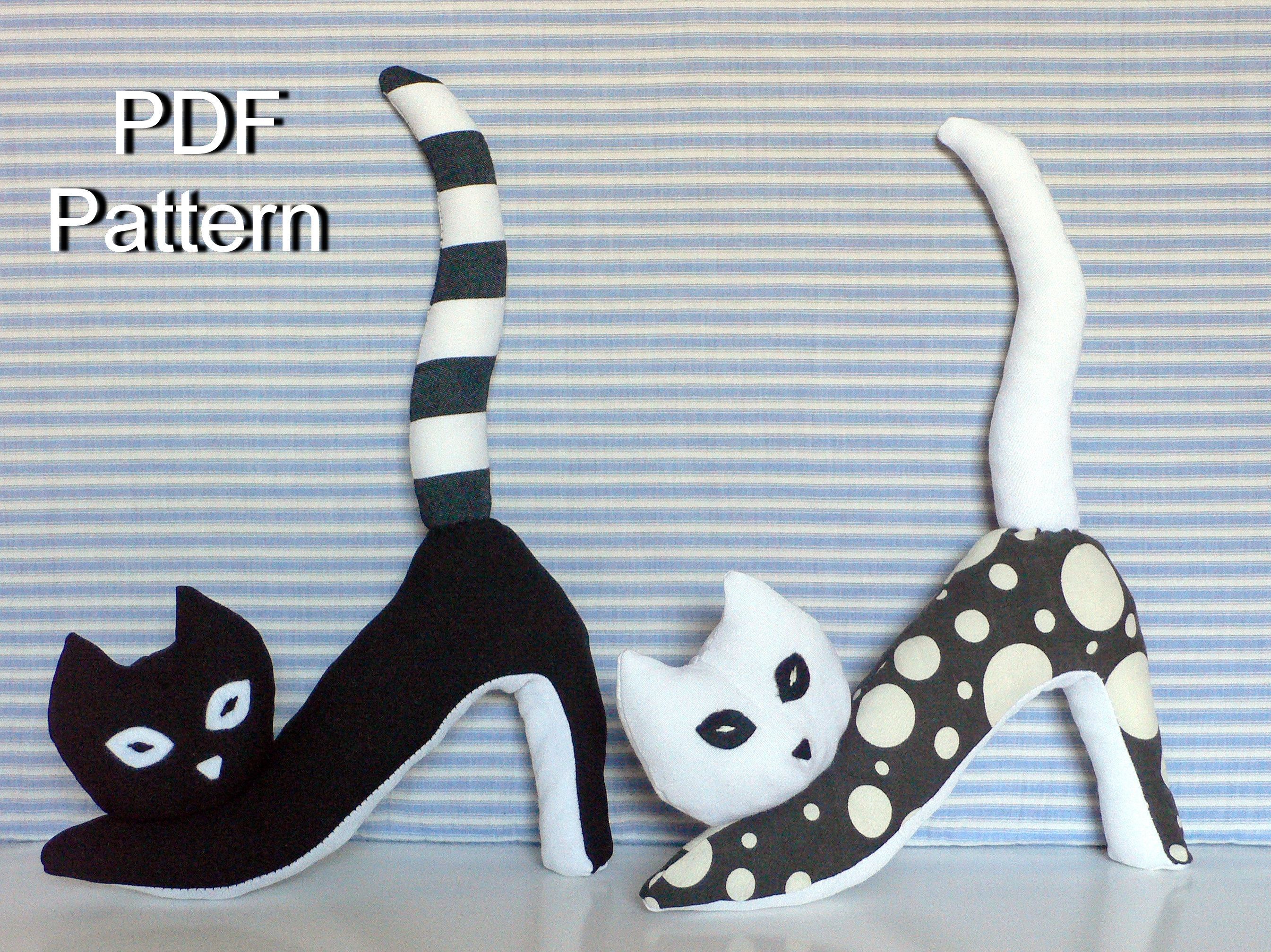 Sew a Cat DIY Soft Animal Sewing Pattern Handmade Doll Craft Pattern ...