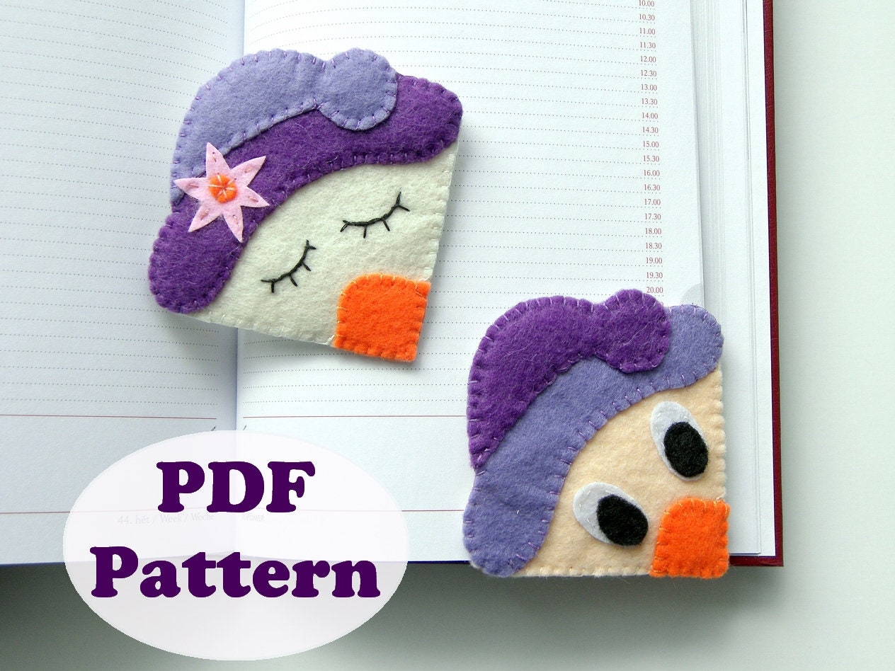 Felt Duck Bookmark PDF Sewing Pattern and Tutorial, Easy DIY Handmade ...