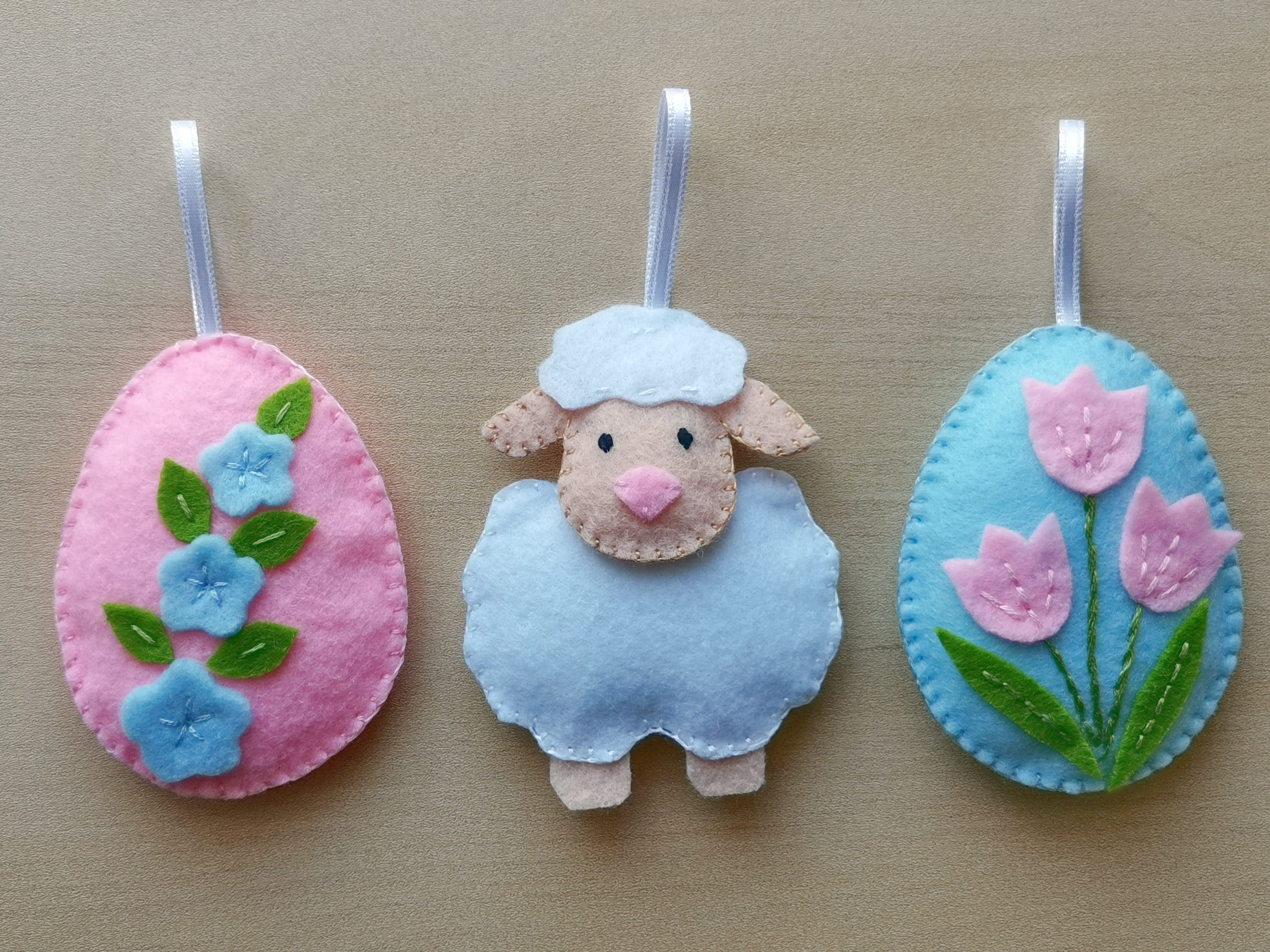 Felt Easter Ornaments Pdf Sewing Pattern, DIY Crafting Felt Ornament ...