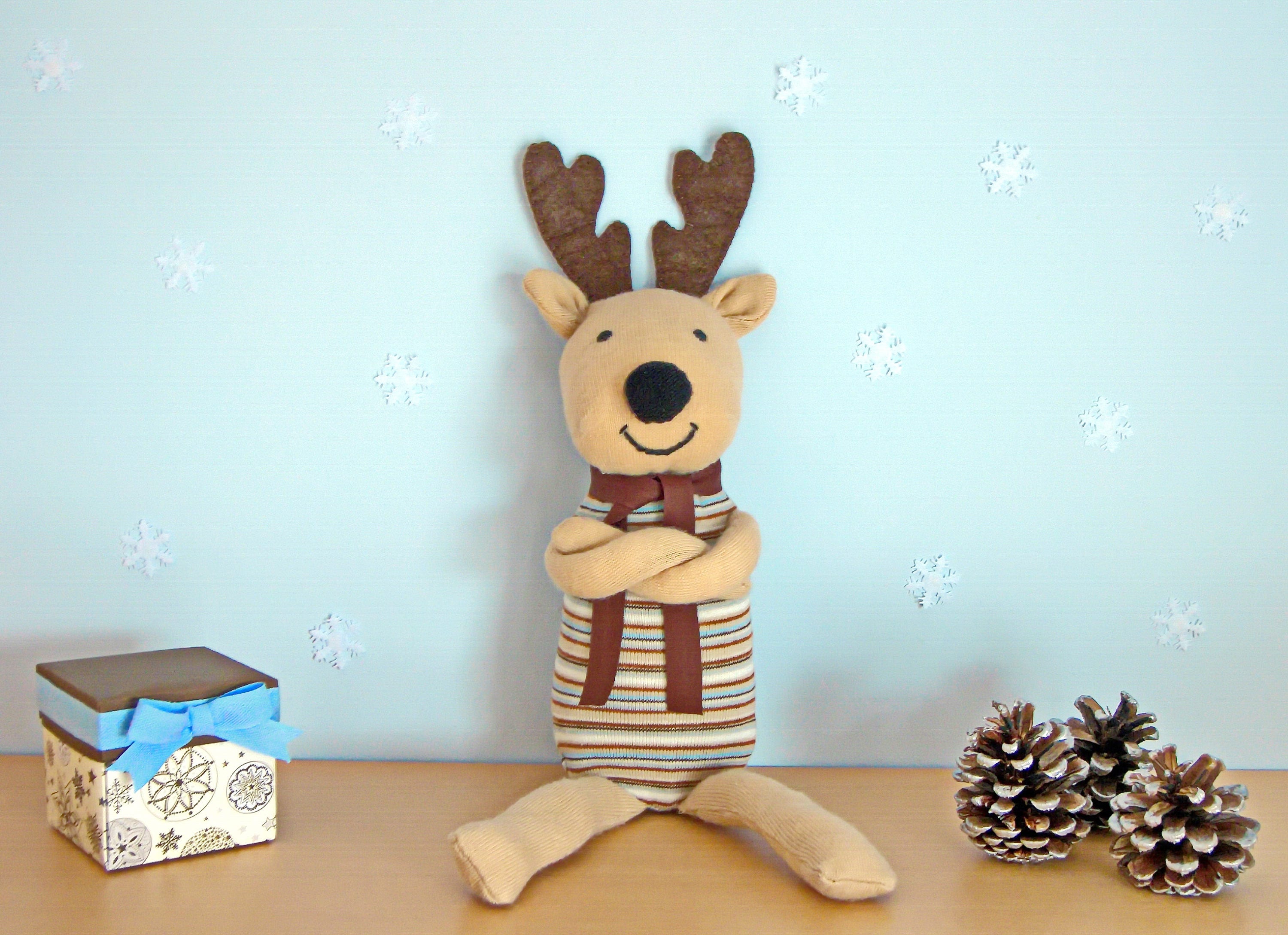 Reindeer Sewing Pattern and Tutorial DIY Handmade Sock - Etsy