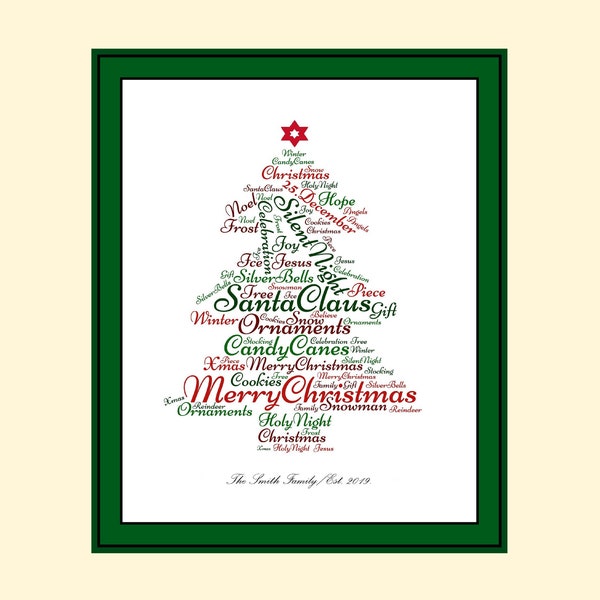 Tree Word Art - Etsy