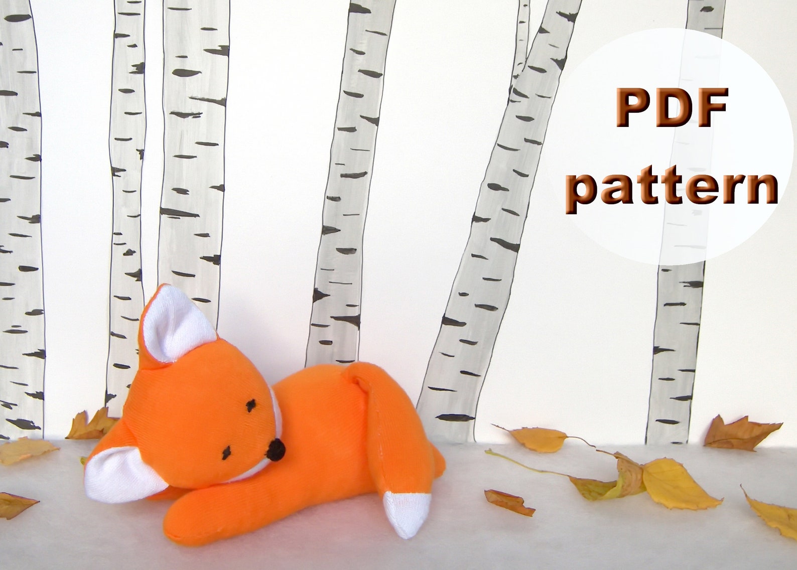 Fox Sewing Pattern and Tutorial DIY Handmade Sock Baby Fox PDF Pattern ...