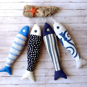 Fish DIY Pattern and Tutorial, Soft Sardine Sewing Pattern in 2 Sizes ...