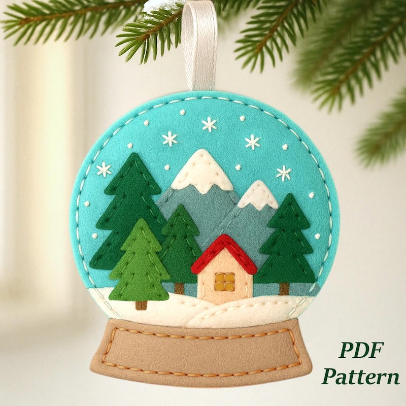 Handmade Felt Snow Globe - Etsy