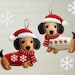 Felt Dachshunds PDF Pattern and Tutorial, Sewing Craft, Christmas Puppy ...