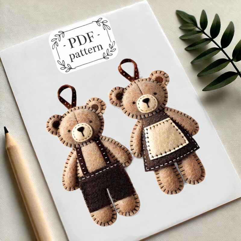 Felt Bear Ornament - Etsy