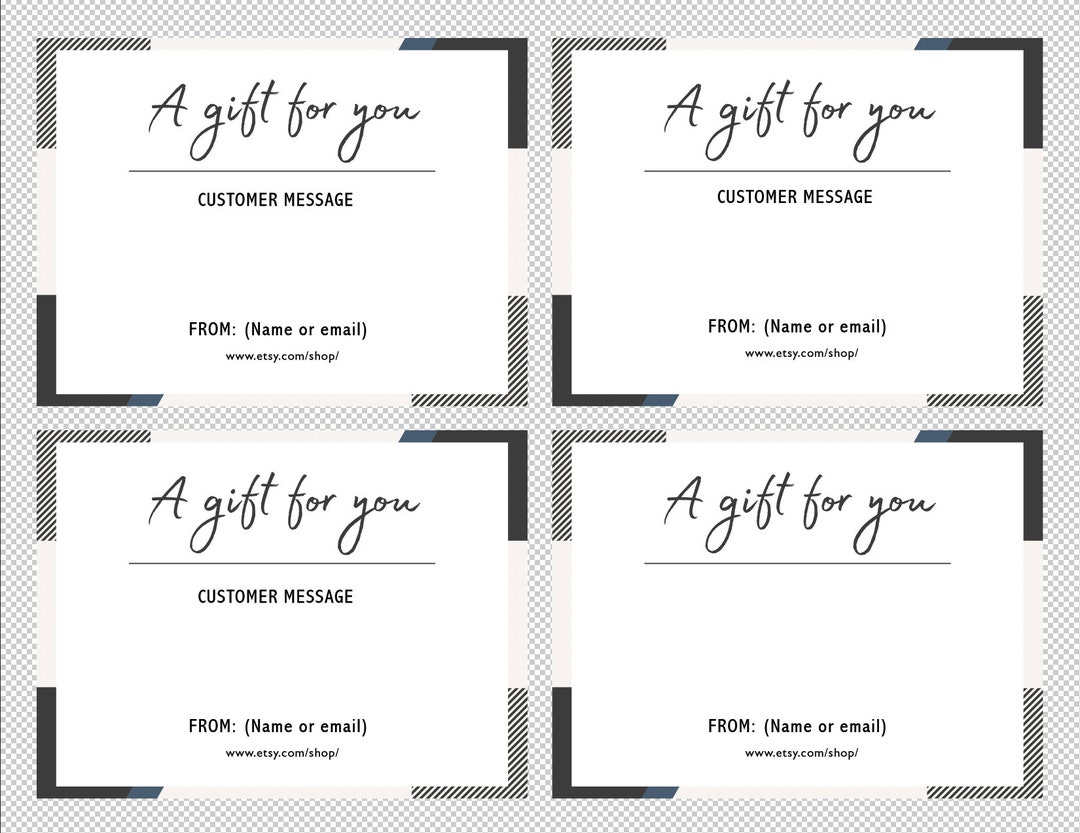 Gift Message Template - for Instant Download - Commercial Use - Canva ...