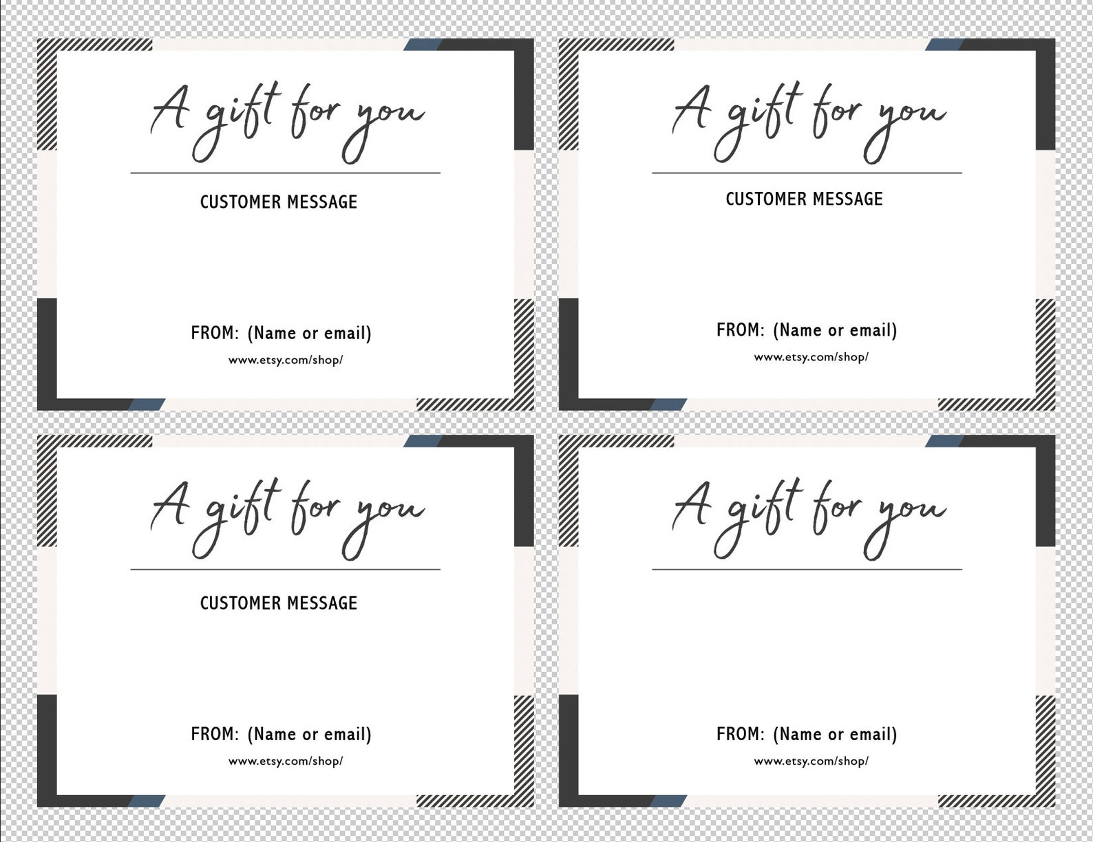 Gift Message Template - for Instant Download - Commercial Use - Canva ...