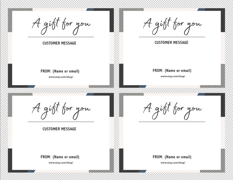 Gift Message Template - for Instant Download - Commercial Use - Canva ...