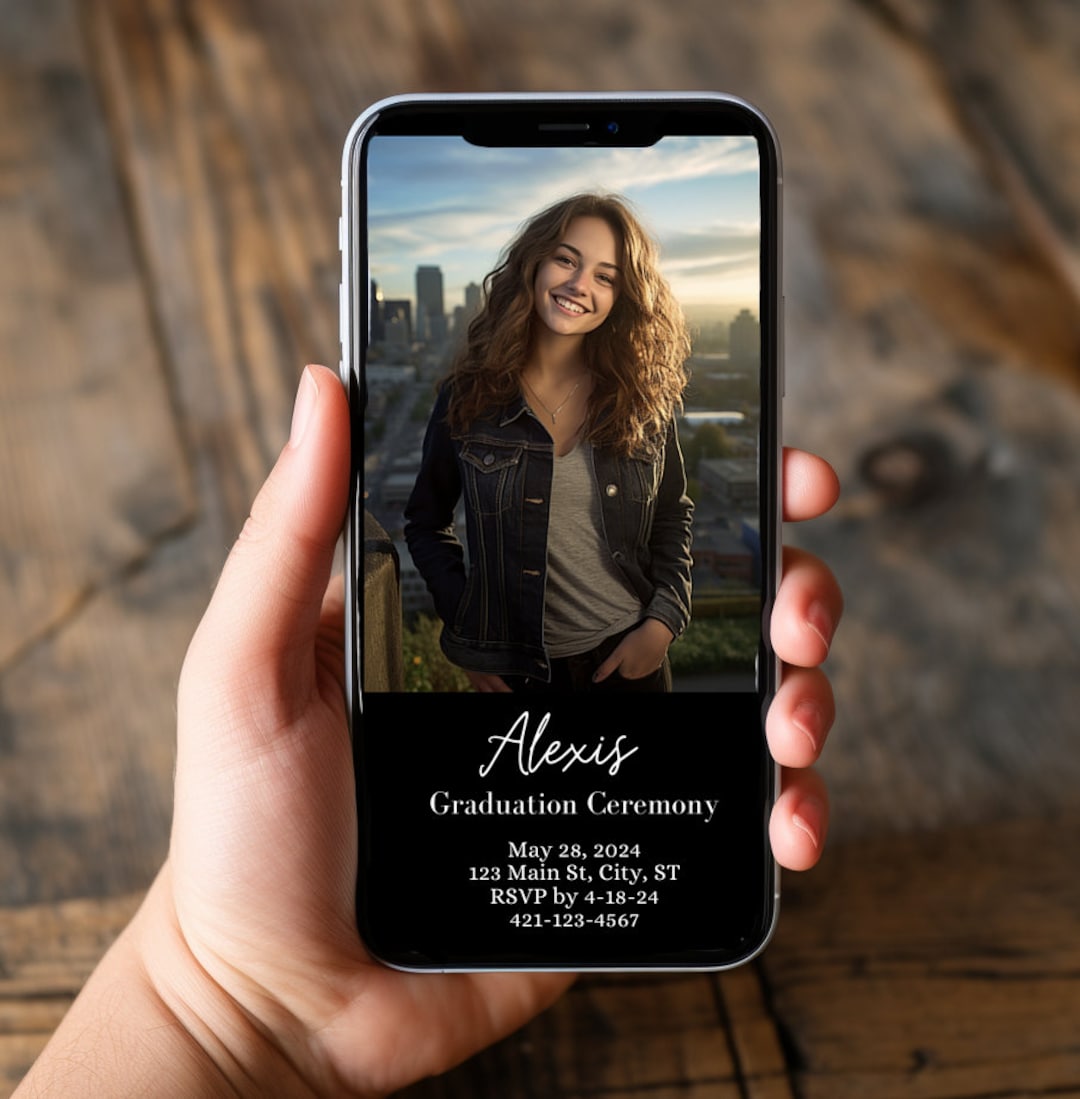 Mobil Invitation, Graduation Video Invitation, Text Message Invite ...