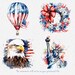 Watercolor Fourth of July Clipart - 17 Digital Graphics for Instant ...
