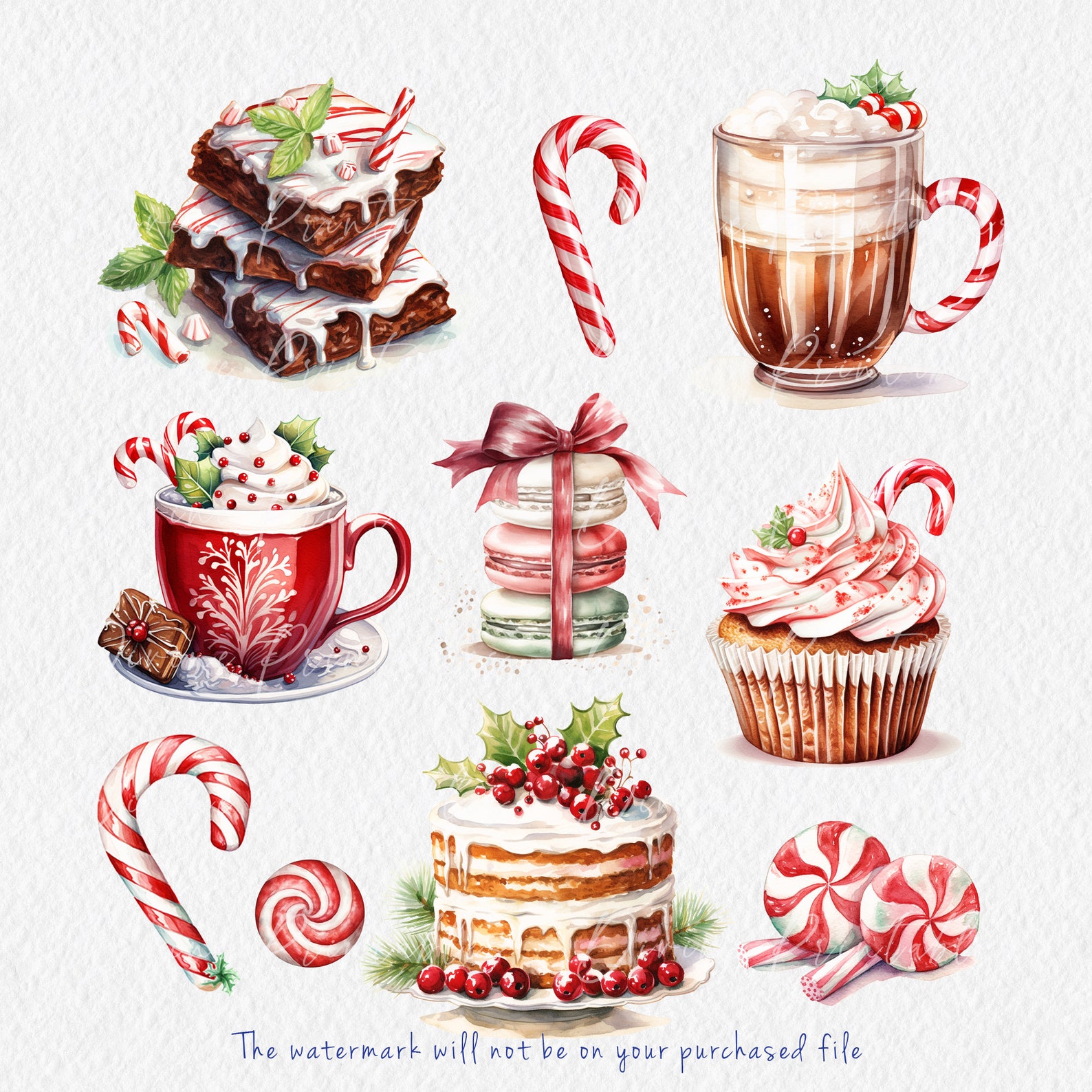 Christmas Treats Clipart - 52 Digital Graphics for Instant Download ...