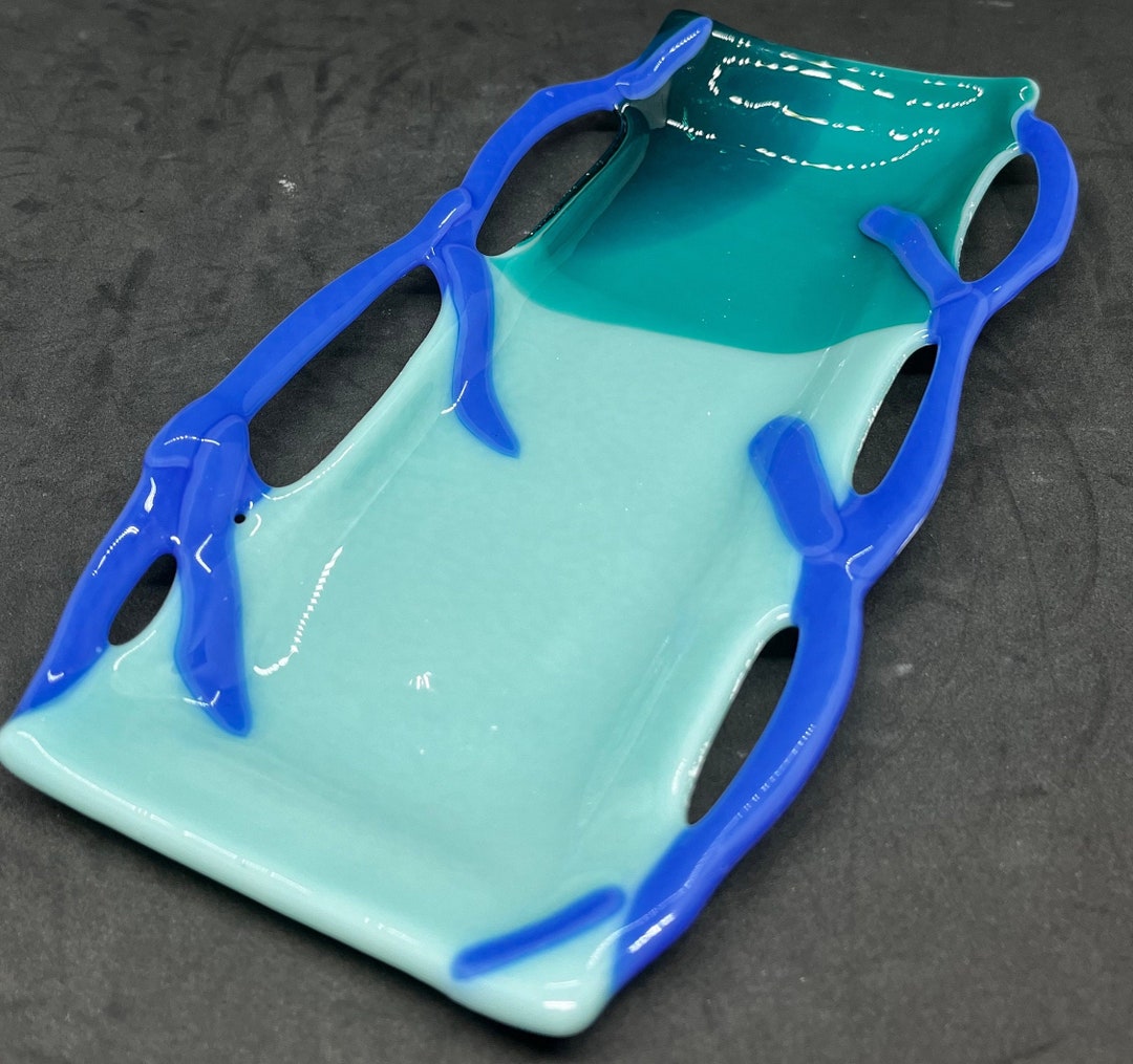 Helix 4; Modern Style Fused Art Glass Spoon Rest Made With Special ...