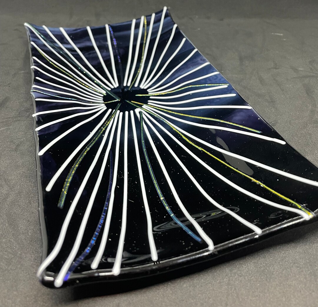Portal; Modern Fused Art Glass Plate, Dish, Spoon Rest Made With ...