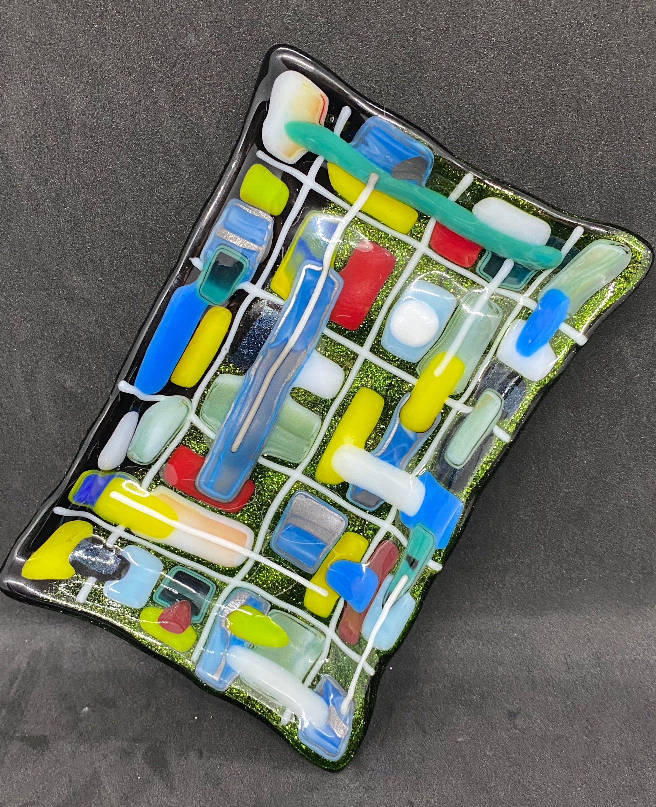 Fused Glass Cube - Etsy