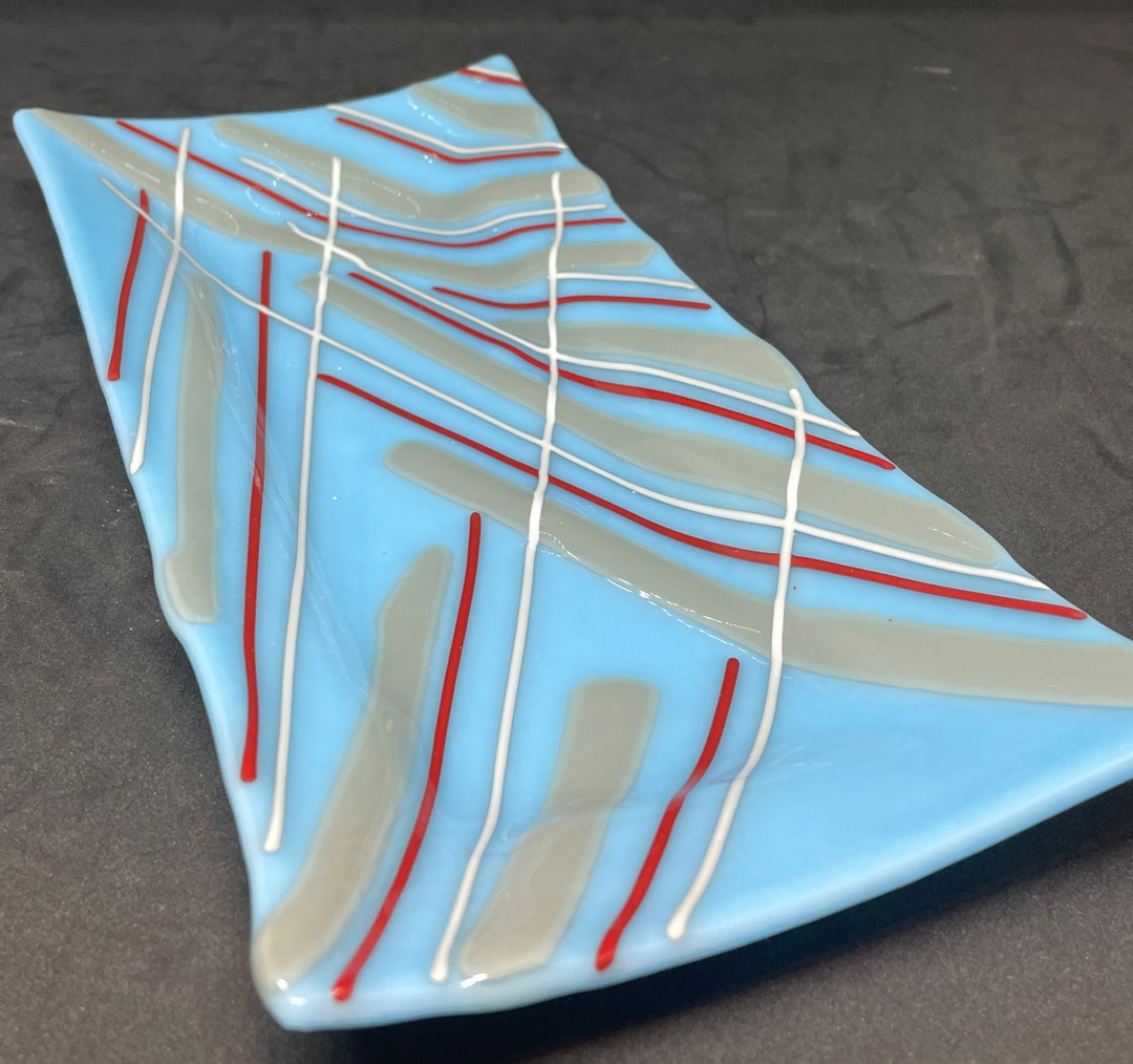 Spires Modern Style Fused Art Glass Spoon Rest Made With - Etsy