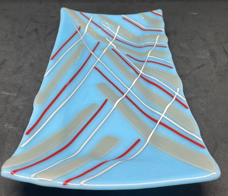 Spires Modern Style Fused Art Glass Spoon Rest Made With - Etsy