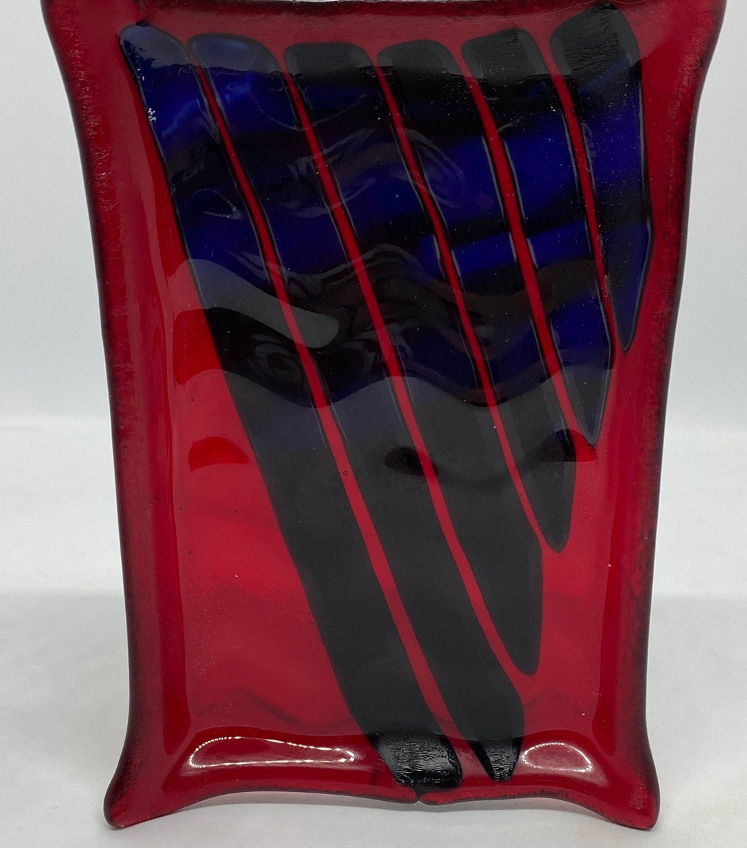 Oblique Modern Fused Art Glass Rectangular Soap Dish Spoon - Etsy
