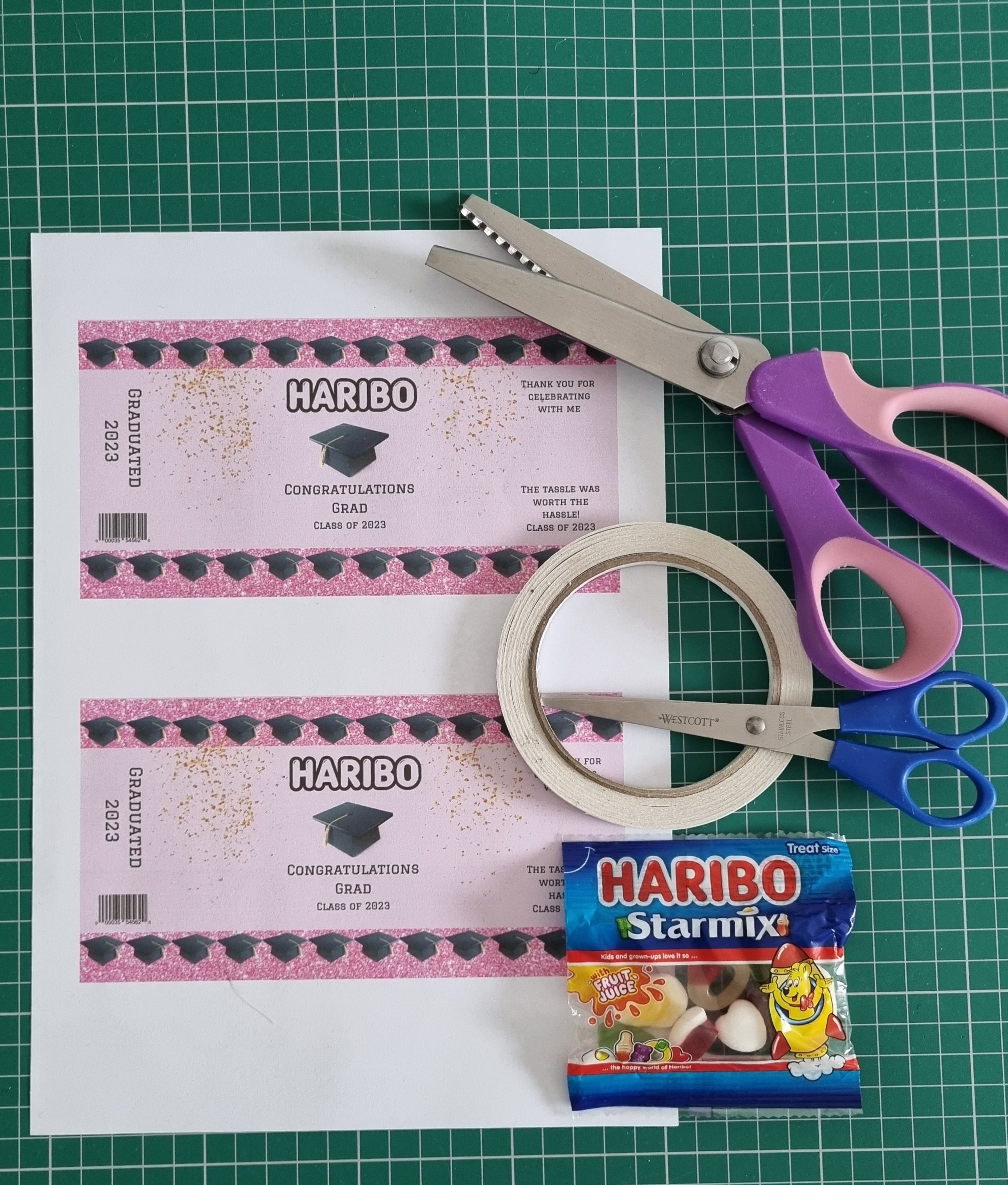 Haribo Snack Mini Bag Template. Editable Haribo Template Packet. Canva ...