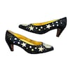 Blue Hand Painted Celestial Bridal Sandals With Stars, Wedding Shoes ...