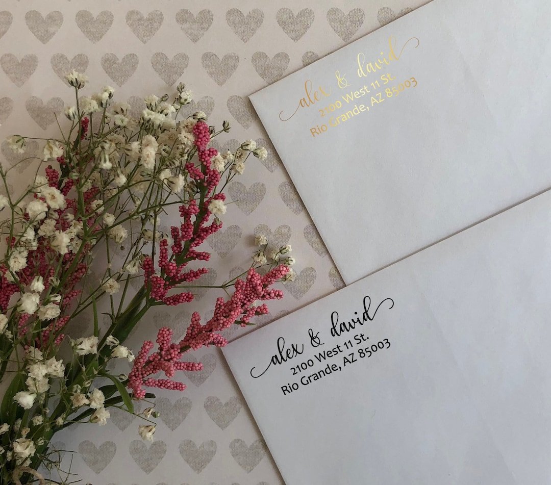 Rea Foil Return Address Labels, Wedding Address Labels, Real Foil ...