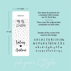 Personalized Real Foil Wedding Tic Tac® Labels/wedding Favor Labels/tic ...