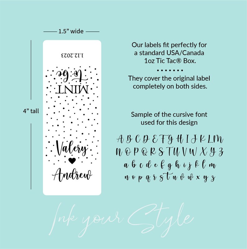 Personalized Real Foil Wedding Tic Tac® Labels/wedding Favor - Etsy