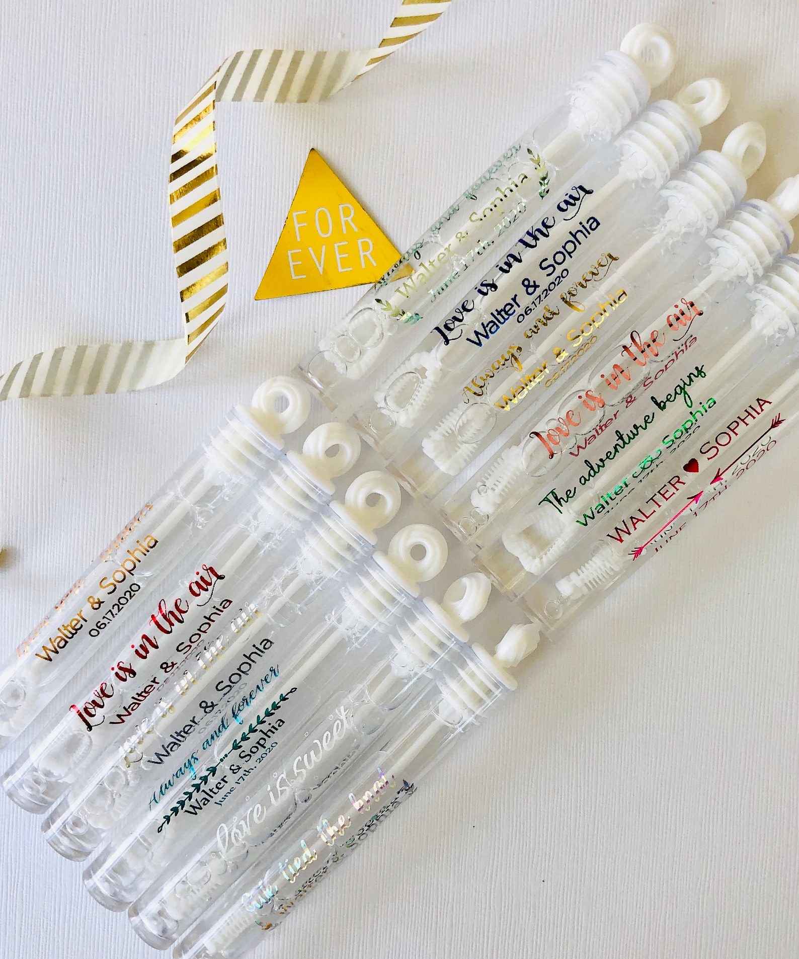 48 Personalized Wedding bubble Labels Bubble wand labels | Etsy