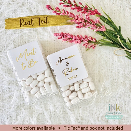 Personalized Real Foil Wedding Tic Tac® Labels/wedding Favor - Etsy