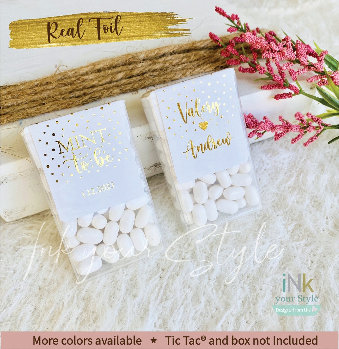 Personalized Real Foil Wedding Tic Tac® Labels/wedding Favor - Etsy