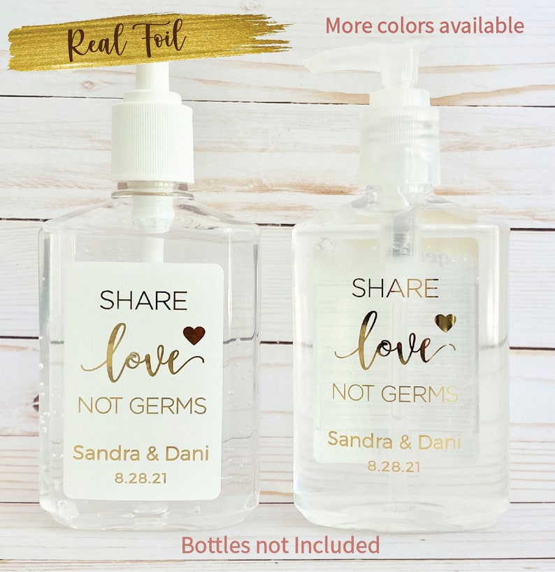 10 Personalized Labels for 7oz-8oz Hand Sanitizer Bottles/real | Etsy