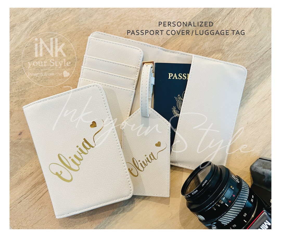 Personalized Passport Cover and Luggage Tag | Personalized Passport ...
