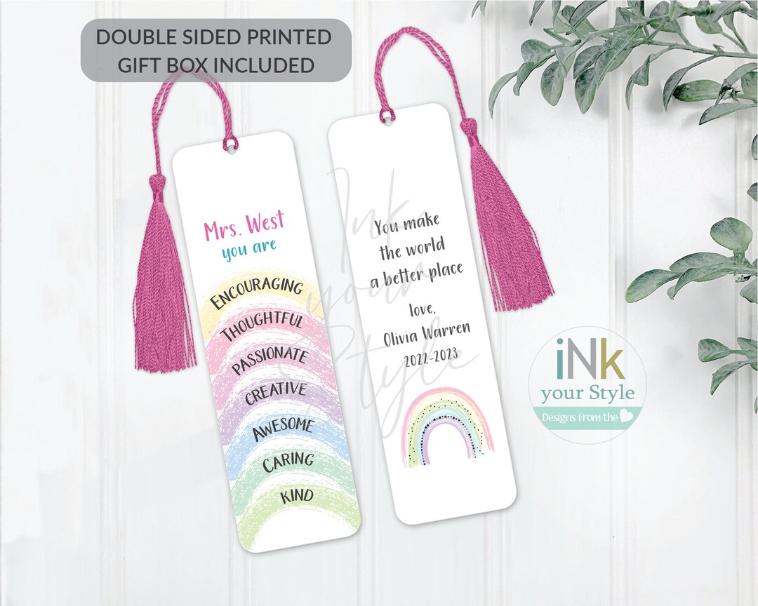 Personalized Bookmark for Teachers, Custom Bookmark for Teachers ...
