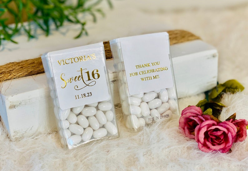 Personalized Real Foil Sweet Sixteen Tic Tac® Labels/tic Tac® - Etsy