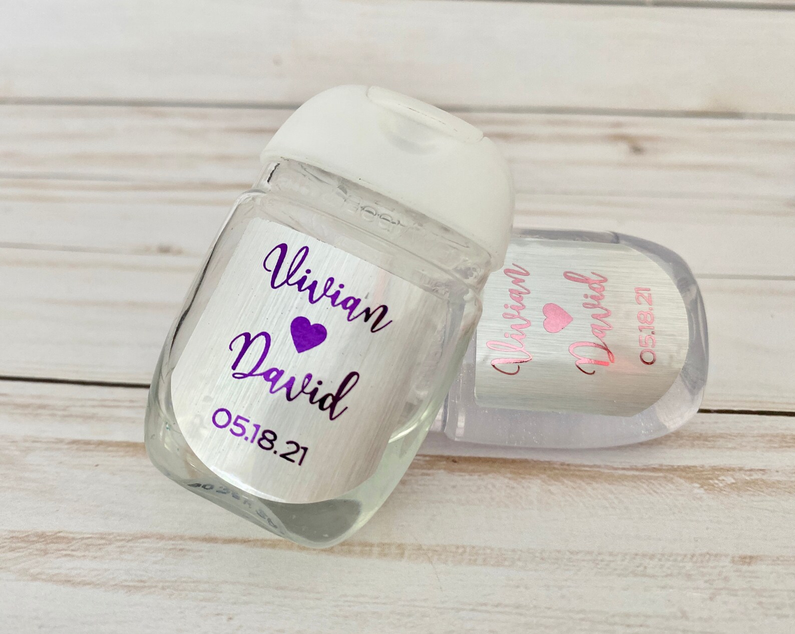 30 Personalized Hand Sanitizer Labels/real Foil Labels/wedding | Etsy