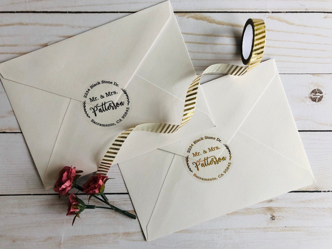 Return Address Labels, Wedding Labels, Mr and Mrs Returns Address ...