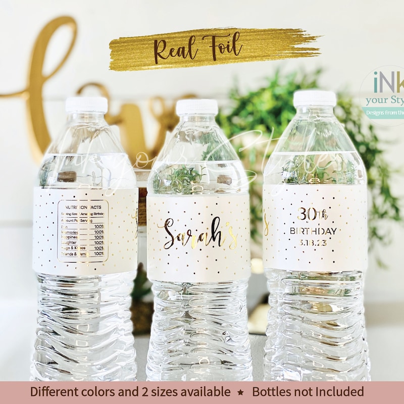 Birthday Water Bottle Labels - Etsy