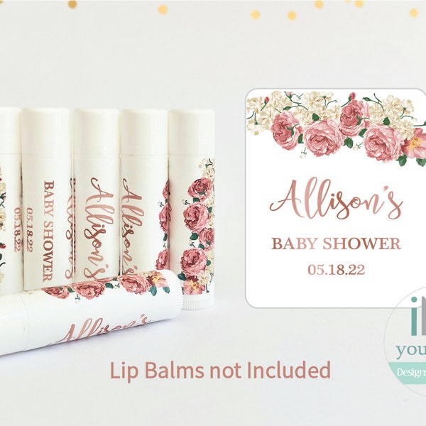 Personalized Baby Shower Chapsticks - Etsy