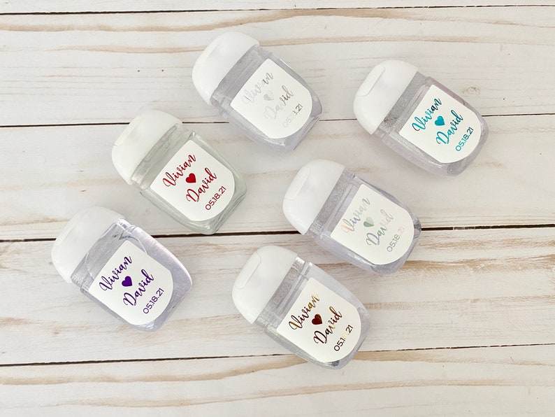 30 Personalized Hand Sanitizer Labels/real Foil Labels/wedding | Etsy