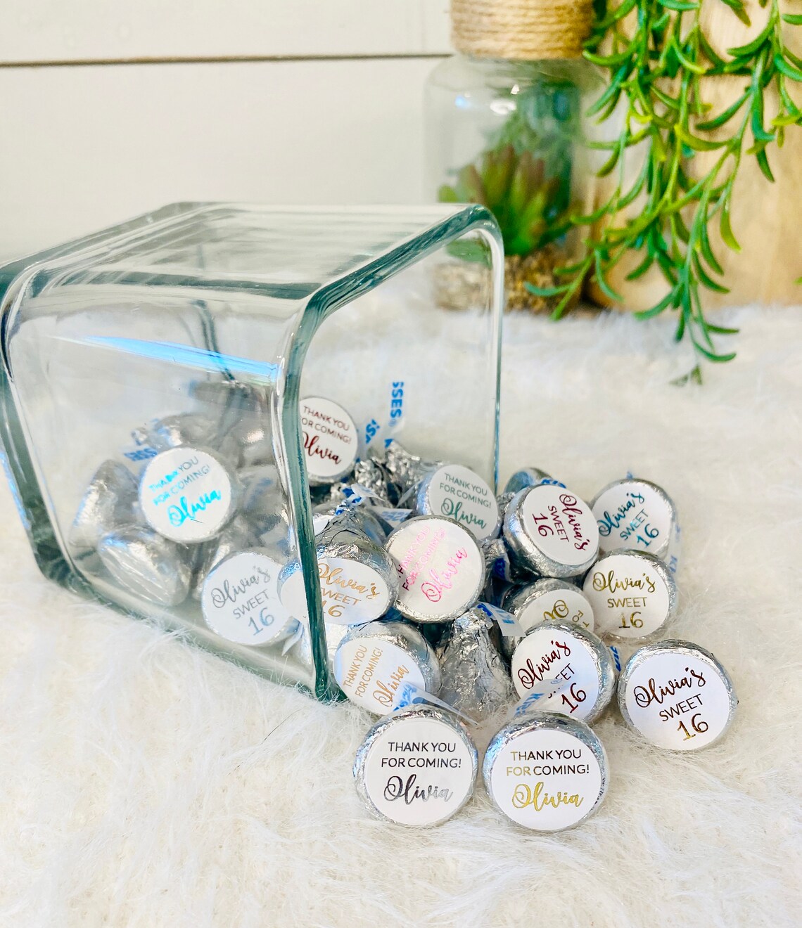 108 Personalized Hershey Kiss® Candy Labels Personalized Sweet Etsy